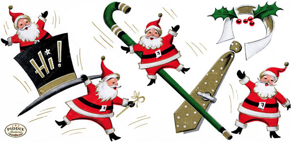 PDXC9928 -- Four Standing Santa Claus - piddix